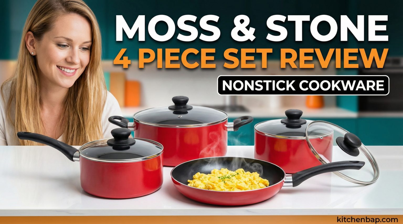 Moss & Stone 4 Piece Pots & Pans Set Nonstick Cookware Set Review: A ...